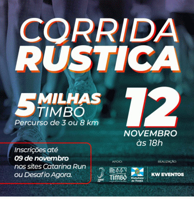 Corrida Rústica 5 Milhas Timbó - Catarina Run